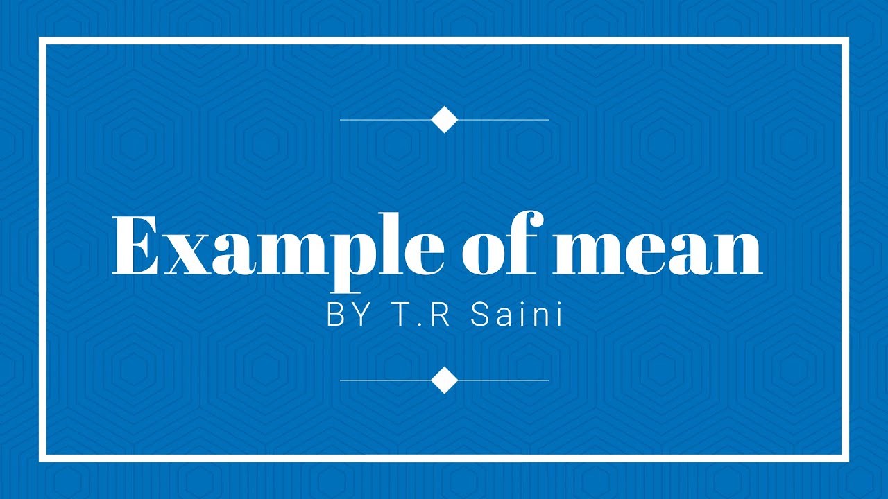 8. Examples of Mean (by Assume Mean Method) #class10 #mathematics - YouTube