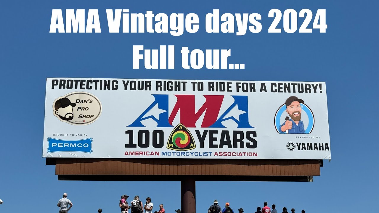 AMA Vintage Motorcycle Days 2024, Full Tour - YouTube