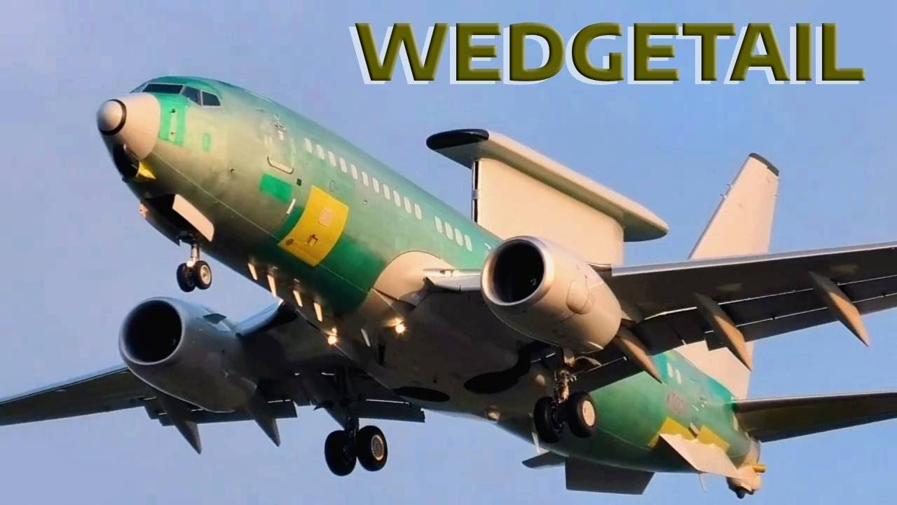 Boeing 737-700 Wedgetail RAF WT001 ️ Birmingham Airport ( BHX ) - YouTube