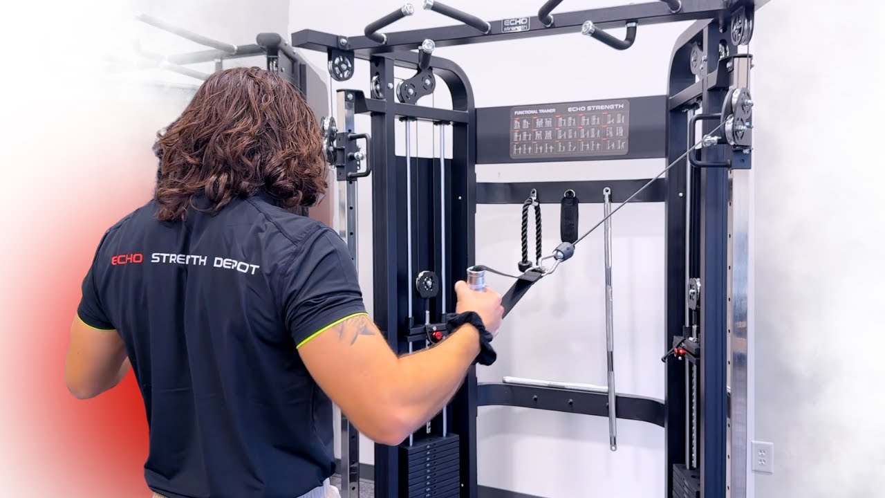 Demonstrating our Commercial Grade Functional Trainer [Echo Strength ...