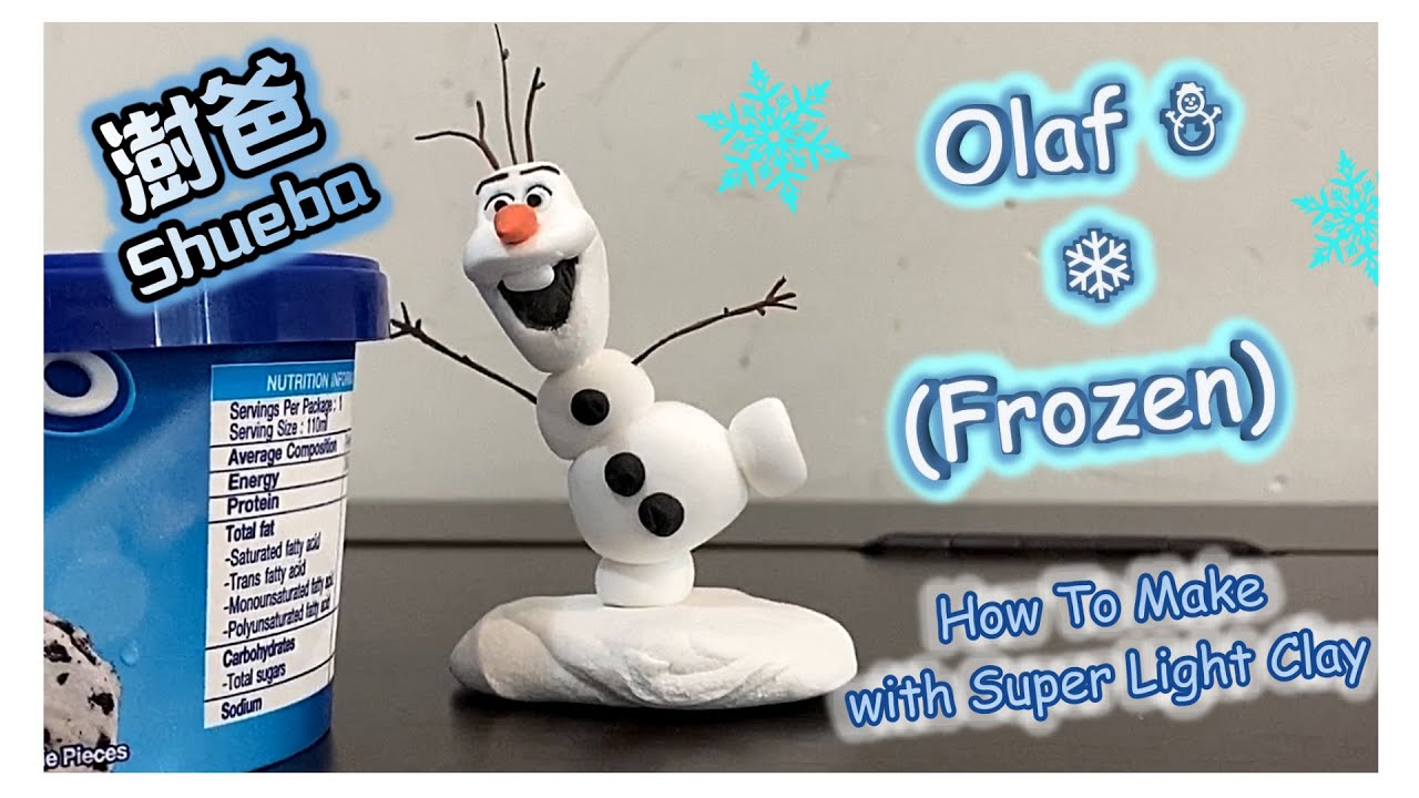 Olaf @ Frozen - How to make it with Super Light Clay - YouTube