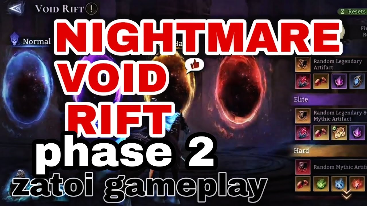 Void Rift Phase 2 | Nightmare Void Rift Boss Fight | watcher of realms ...