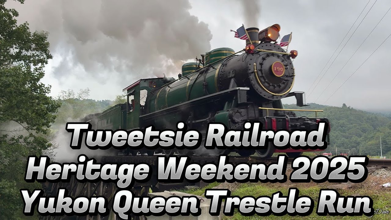Baldwin Steam Locomotive #190 Yukon Queen Trestle Run at Tweetsie ...
