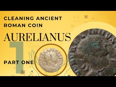 Cleaning corroded Roman coin of Aurelian, raw footage, part one - YouTube