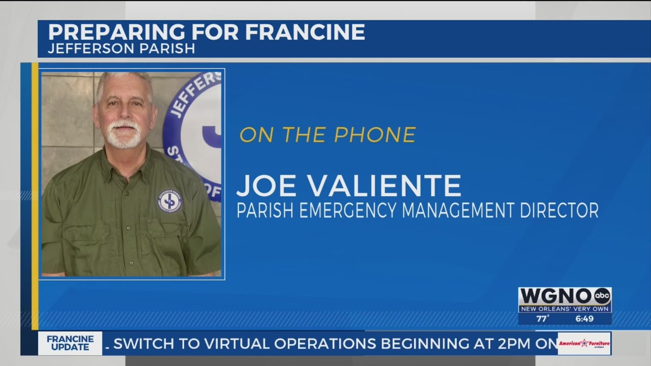 Jefferson Parish prepares for Tropical Storm Francine's landfall - YouTube