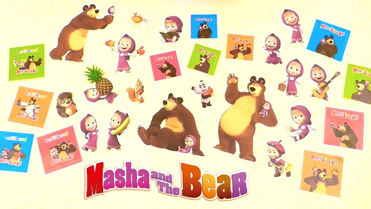 Masha and The Bear Sticker Collection - YouTube