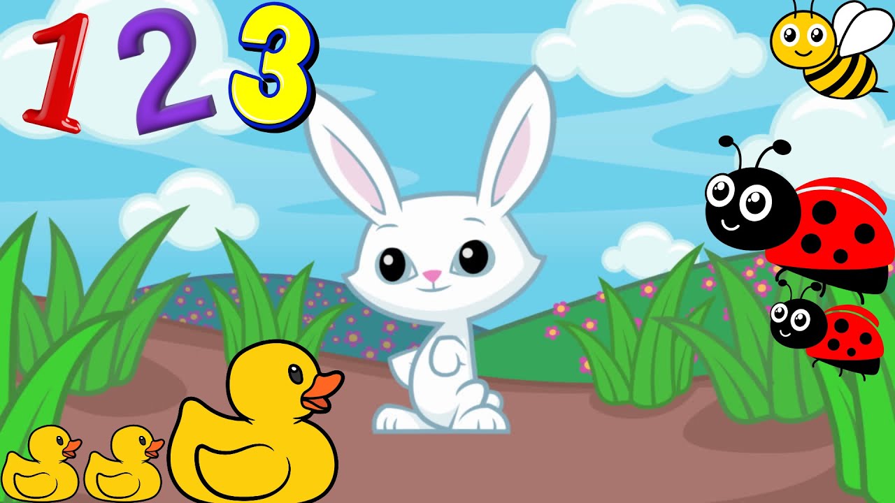 Counting 1-10 Song with Animals | Number Songs for Children | Nursery ...