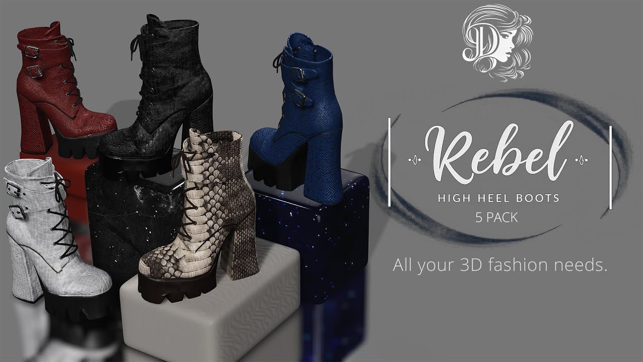 CC3/iClone7 - CC4/iClone8-Rebel High Heel Boot - YouTube