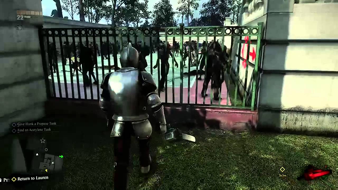 Dead Rising 3 Flaming Sword Combo Weapon - YouTube