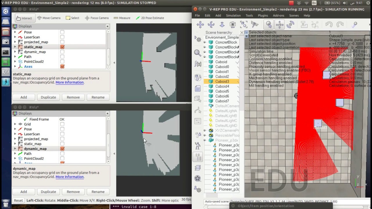 Separation Of Static And Dynamic Obstacles From 2d Map Youtube