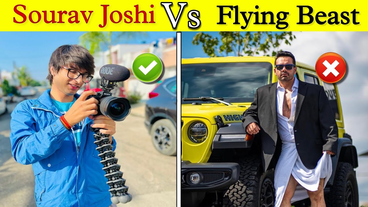Comaprison Between Sourav Joshi Vlogs Vs Flying Beast | Sjv vs Flying ...