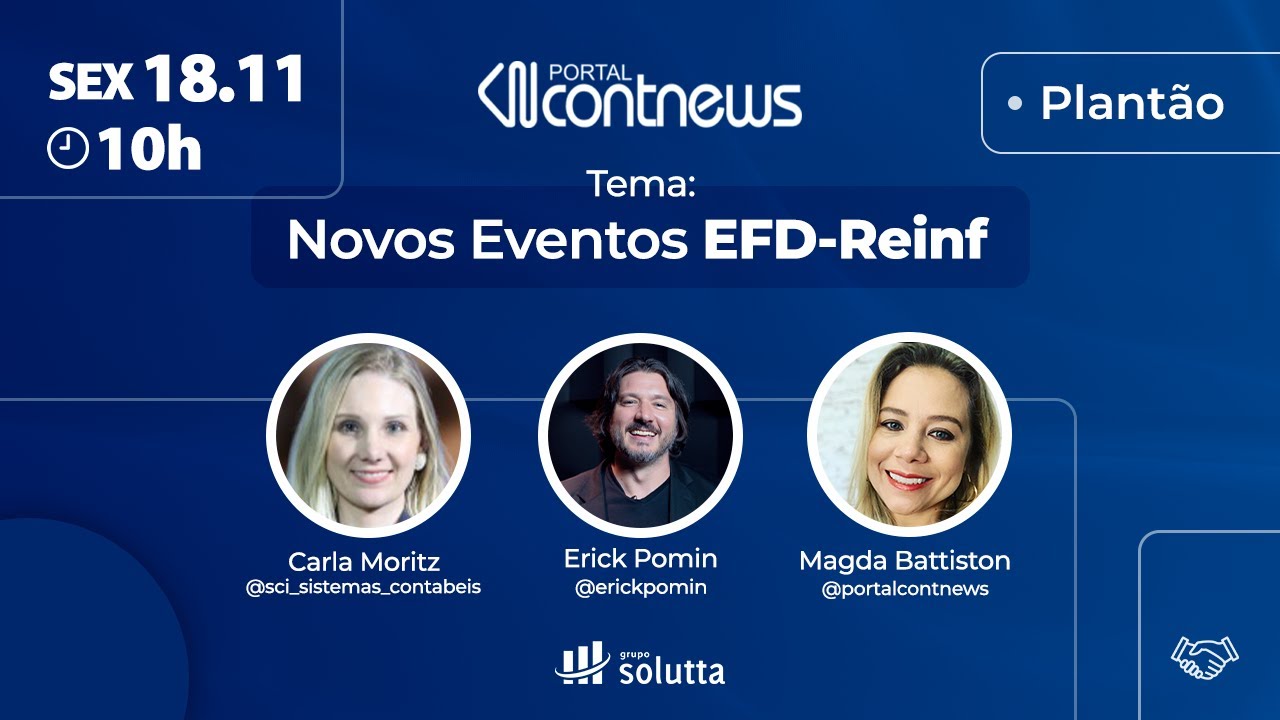 PLANTÃO CONTNEWS - Novos Eventos EFD-Reinf - YouTube