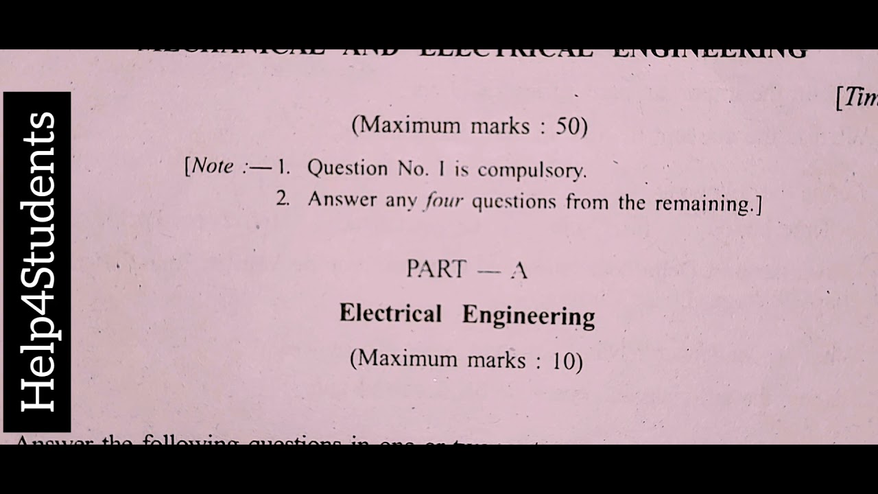 KGCE Mechanical Engineering 2019 QUESTION PAPER Sub: MECHANICAL ...