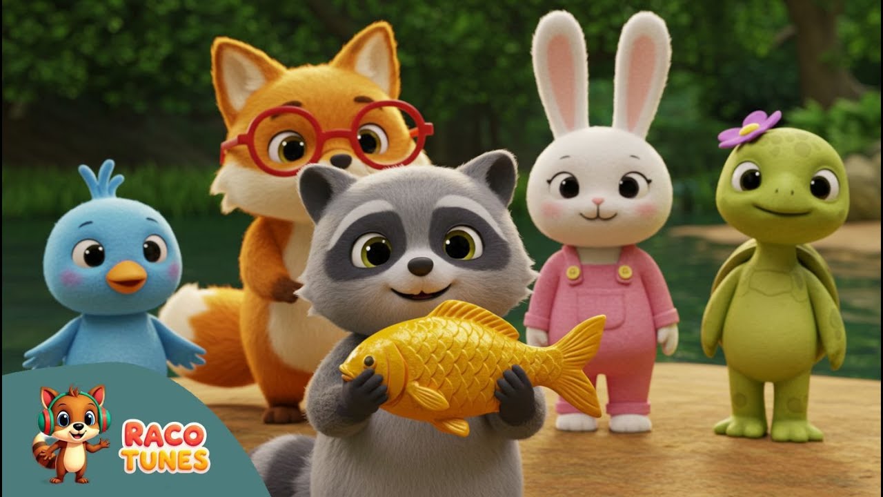 12345 Once I Caught a Fish Alive | Raco and Friends | Fun Counting Song ...