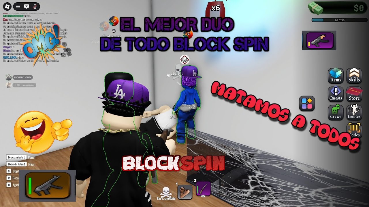 🔥block spin🔥EL MEJOR DUO DE TODO BLOCK SPIN MATAMOS A TODOS Y ...