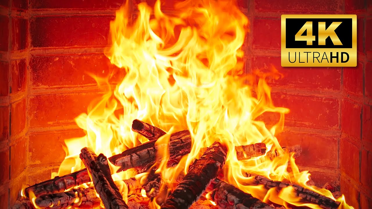 🔥 Fireplace 4K UHD! Cozy 4K Fireplace with Crackling Fire Sounds ...
