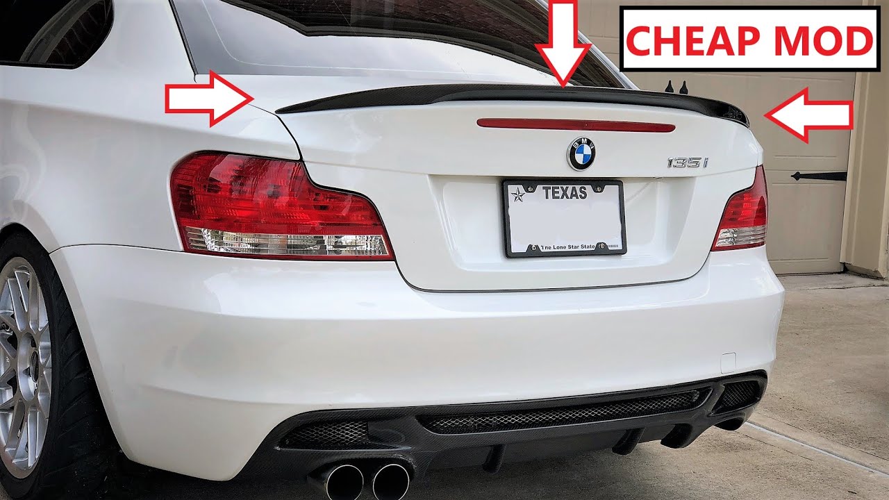 Installing the cheapest carbon fiber wing on the 750WHP BMW 135i from ...