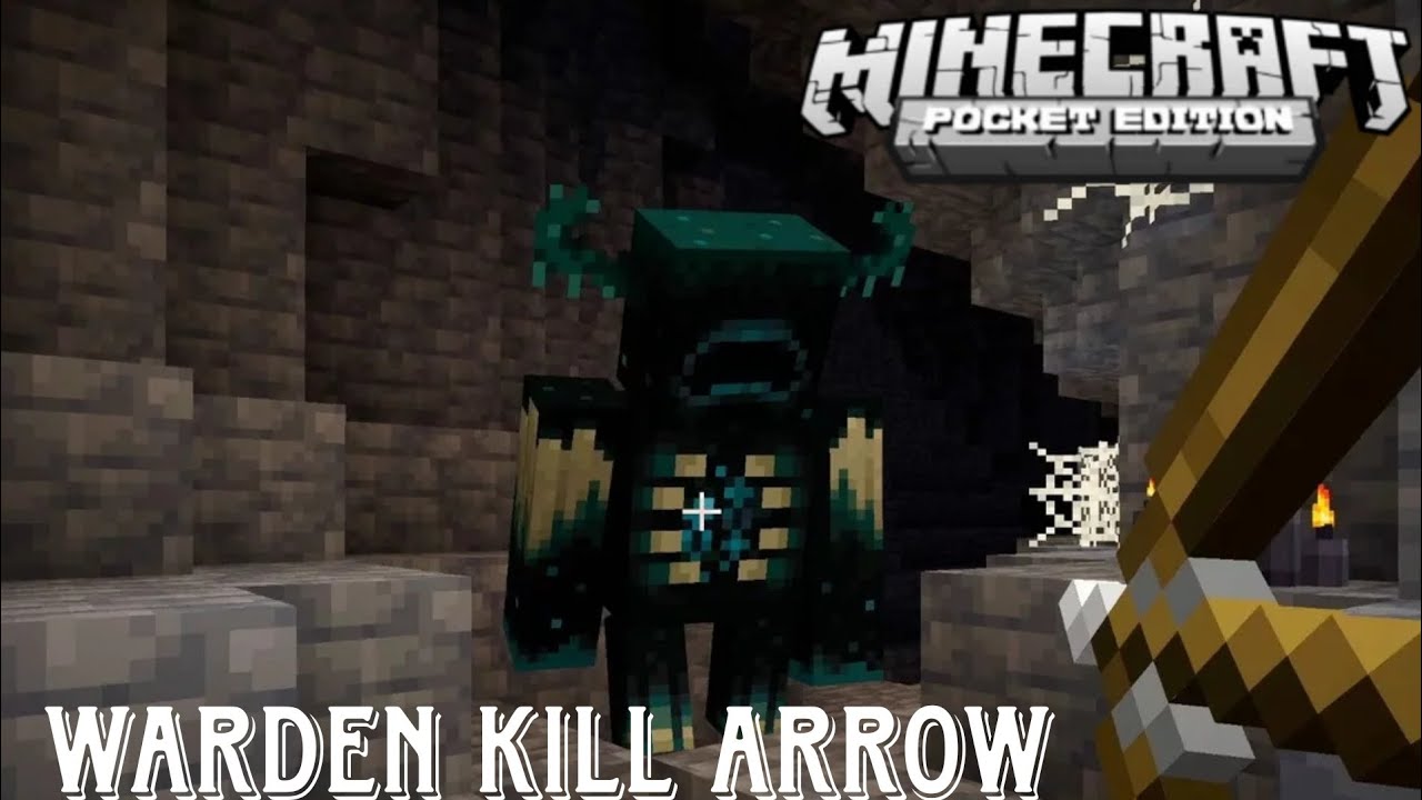 MINECRAFT Warden Kill Arrow in Mcpe - YouTube