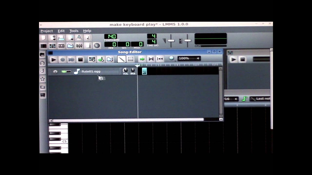 Lunix Mint with LMMS setting to make a Keyboard operational - YouTube