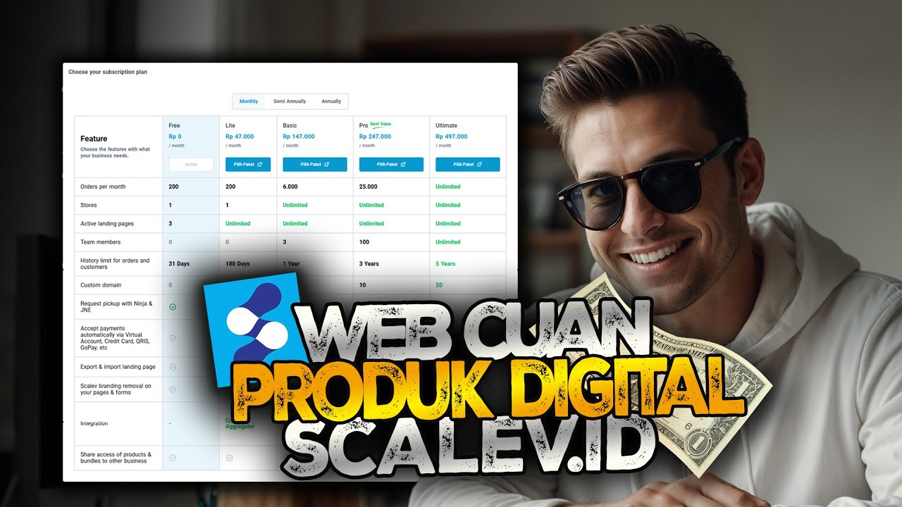 Rekomendasi website digital produk auto cuan - tutorial scalev.id - YouTube