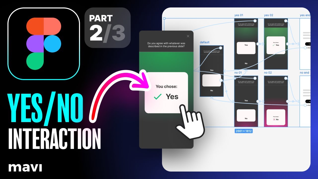 YES / NO Interaction – Low-Fidelity Prototype (Figma Tutorial pt. 2/3 ...