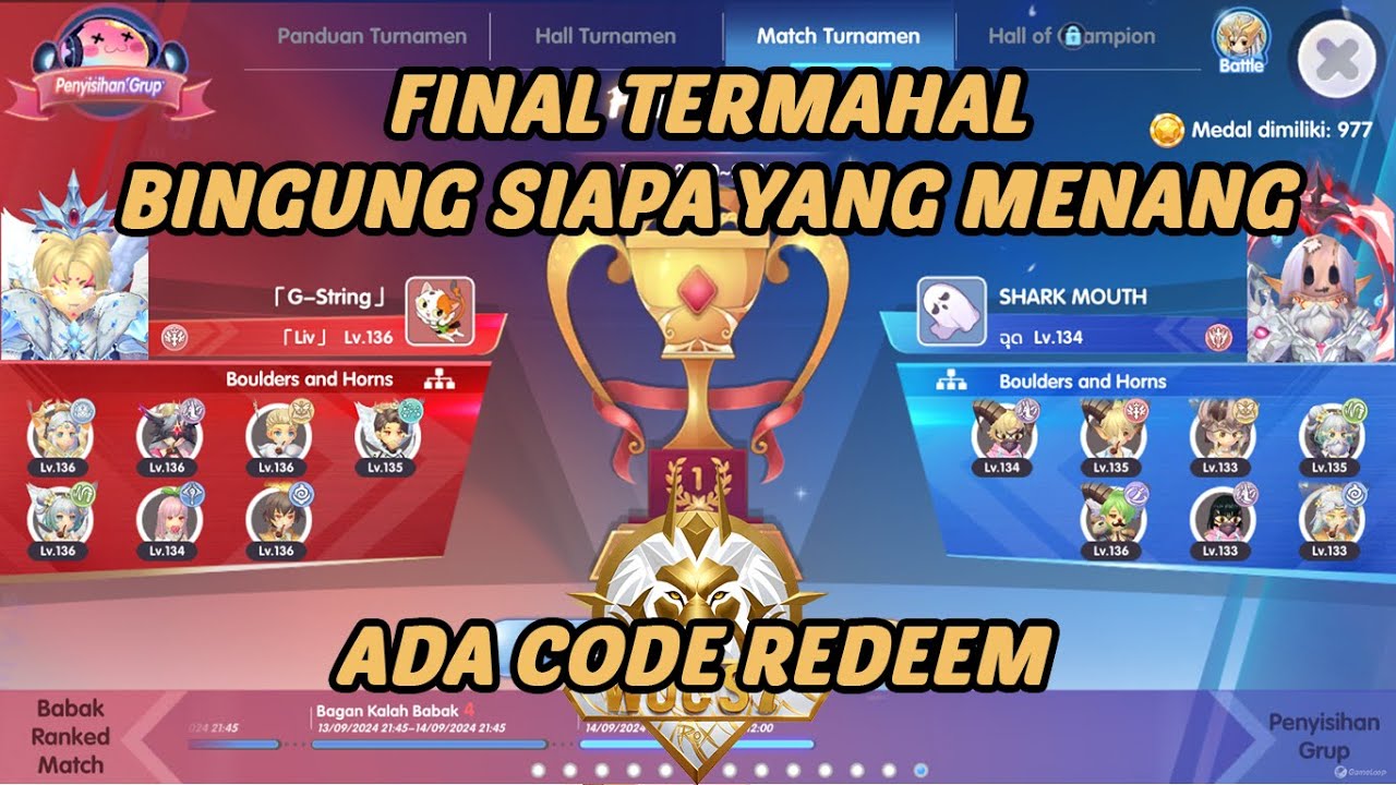 GRAND FINAL TERMAHAL !! ADA CODE REDEEM - YouTube
