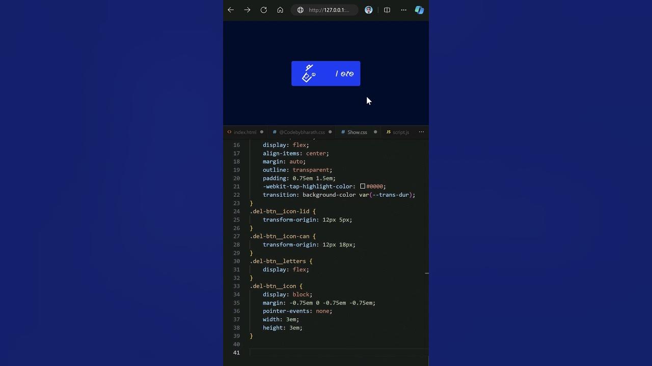 Day 032 🤯 Micro Css Delete Button Animation V4 Coding Developer Frontend Webdeveloper Css