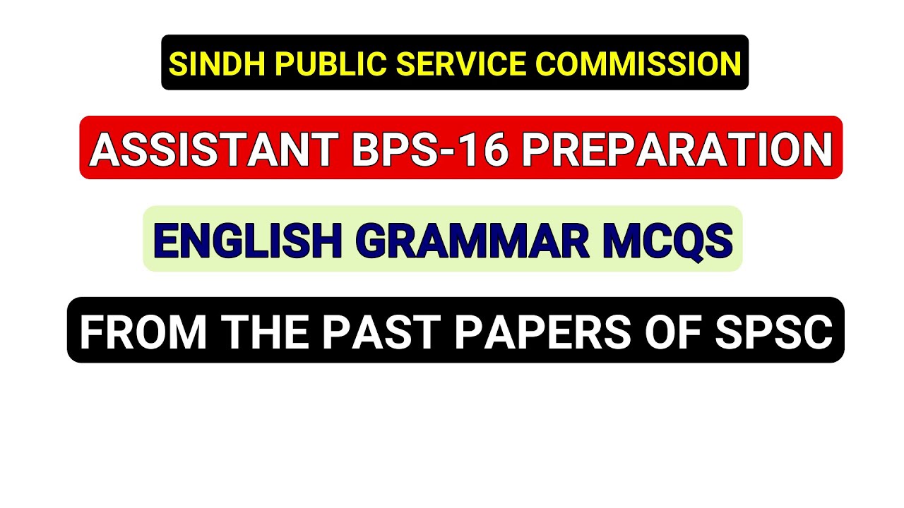 SPSC Assistant BPS 16 Paper | SPSC Assistant BPS 16 Past Papers ...