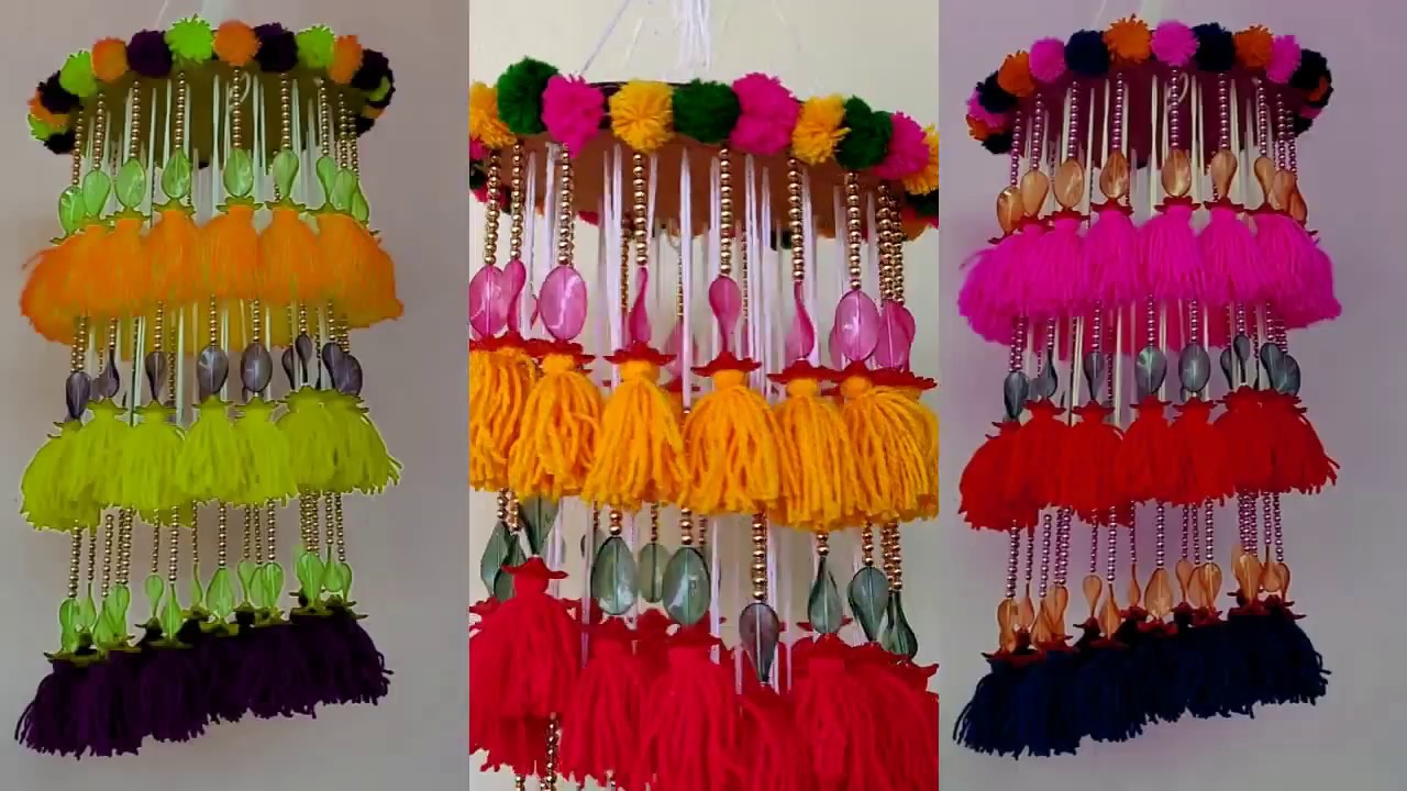 DIY - JHUMAR CRAFT MAKING IDEAS // BEAUTIFUL HOME DECORATION CRAFT ...