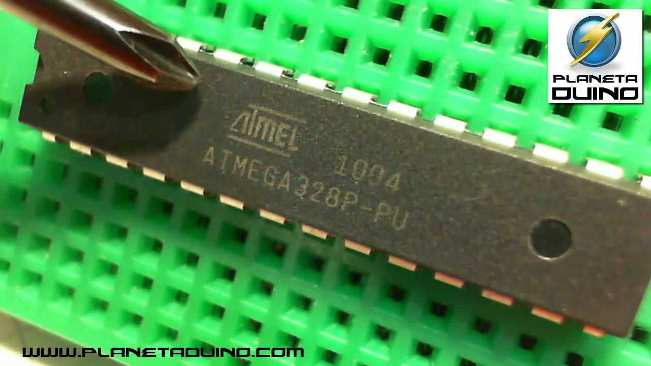 Microcontrolador ATMega 328 - YouTube