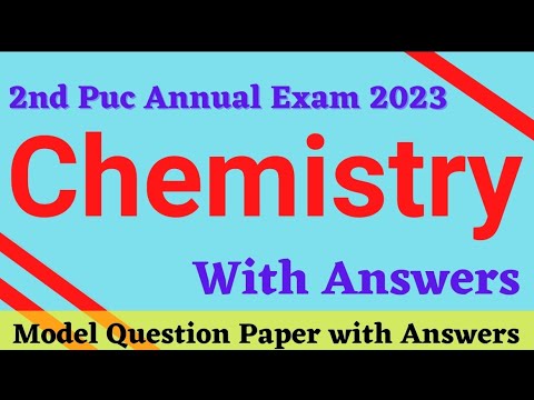 2nd Puc || Chemistry Model Question Paper with Answers || 2023 - YouTube