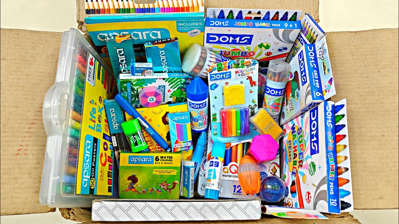 Doms Smart Stationery Collection & Apsara Smart Stationery - unboxing ...