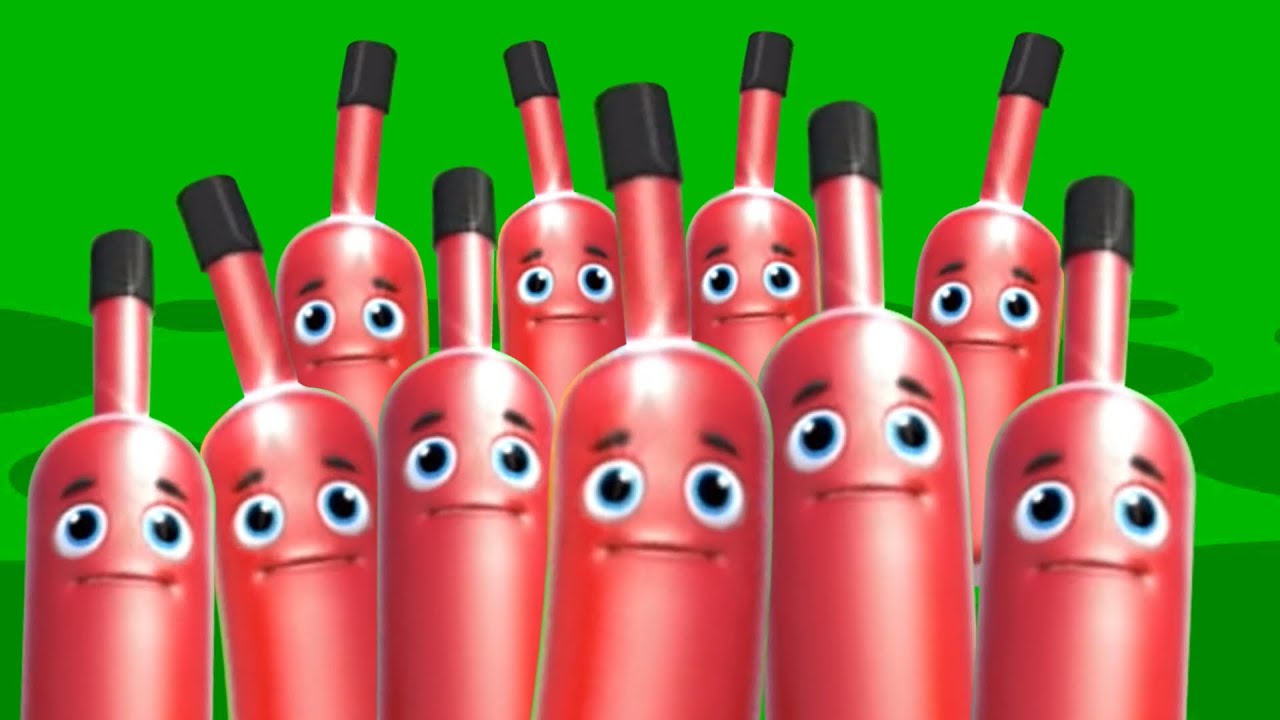 Ten Red Bottles, Learn To Count and Numbers Song for Kids - YouTube