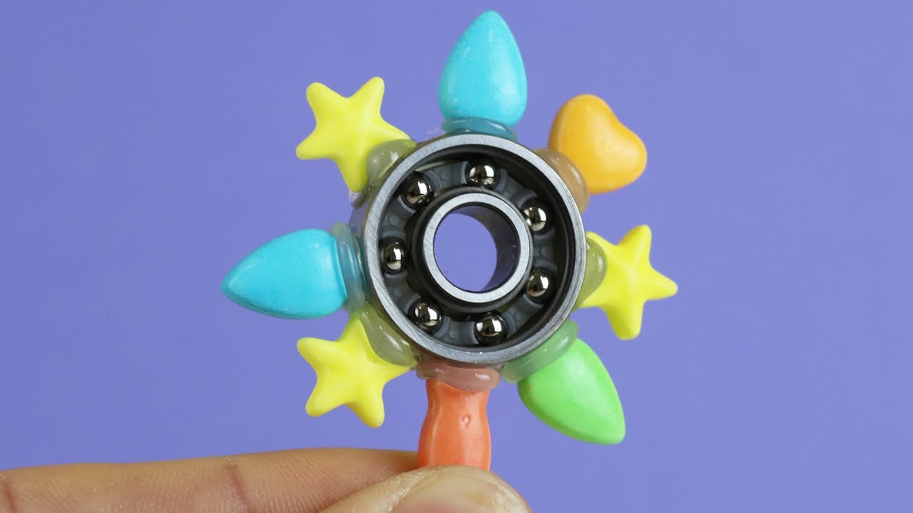 3 DELICIOUS Homemade CANDY Fidget Spinners - YouTube