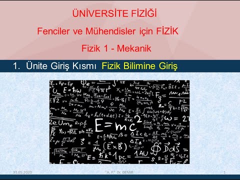 Üniversite Fiziği - Fizik 1- Mekanik - Fiziğe Giriş