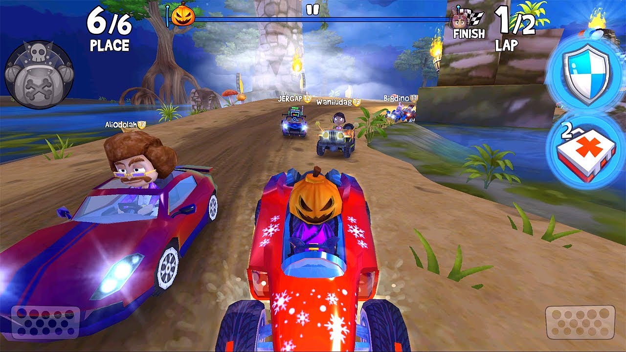 MR.HAPPY RACING ALL SHORTCUTS BRAN NEW CARS | BEACH BUGGY RACING 2 ...