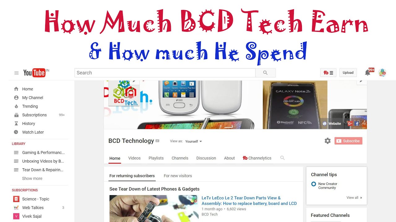 How much BCD Tech Earn! How much He Spend?? Upcoming Contest.... - YouTube