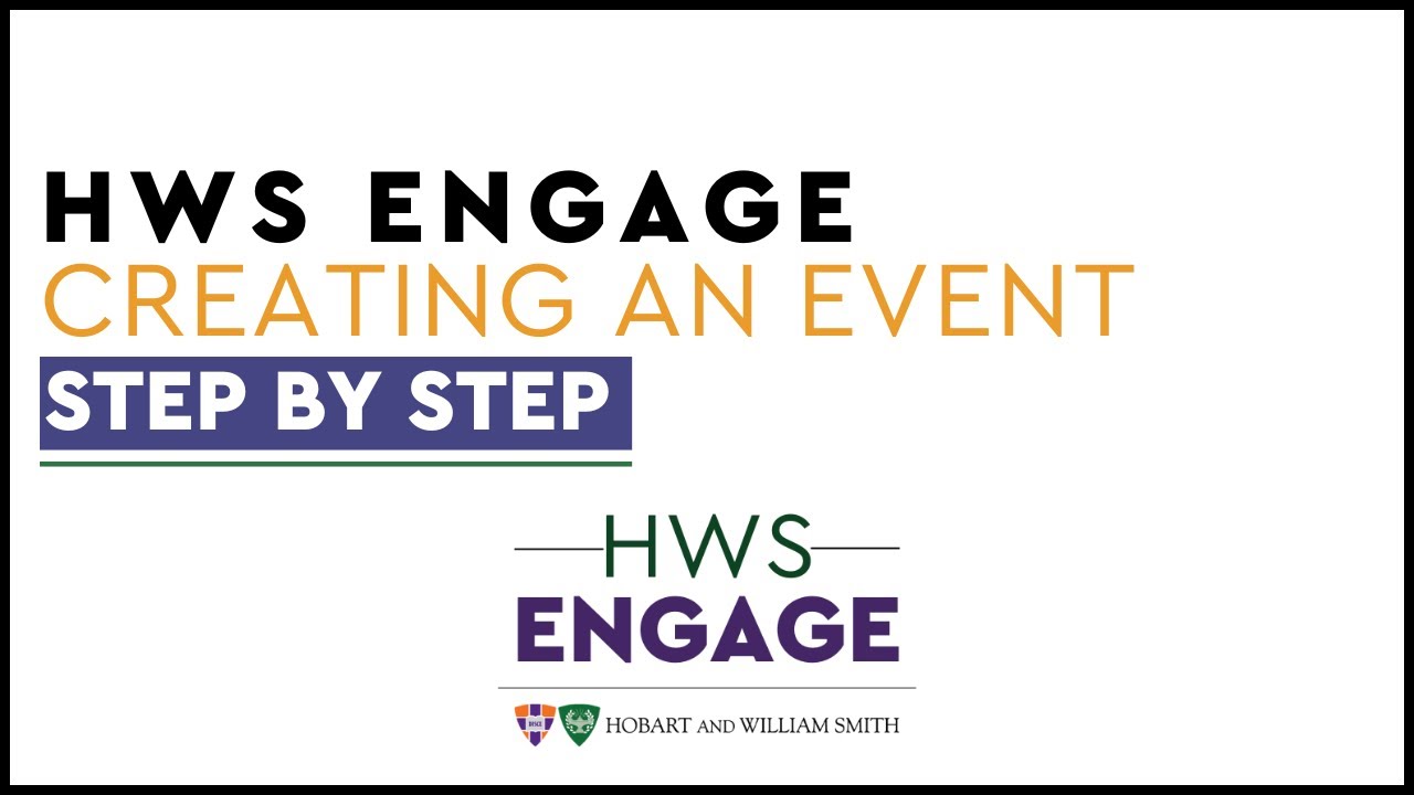 HWS Engage: Creating an Event - YouTube