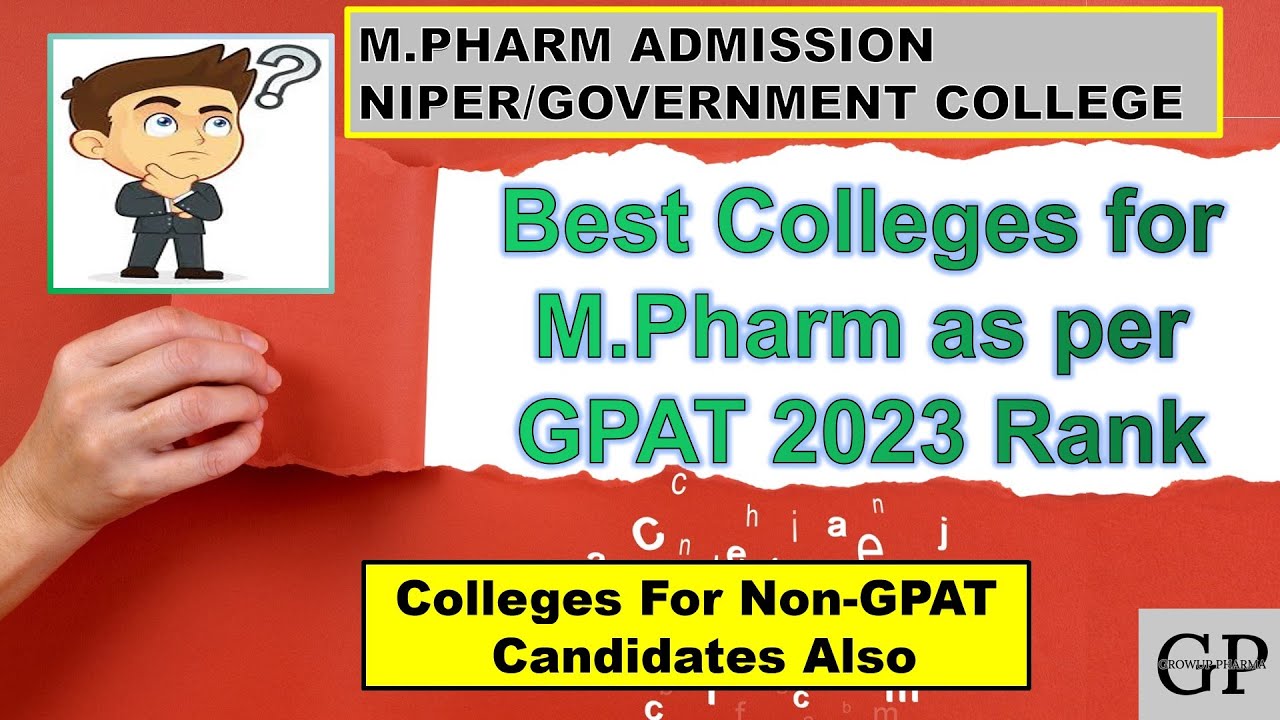 Top M.Pharm Colleges by GPAT 2023 Rank | Best Colleges for M.Pharm ...