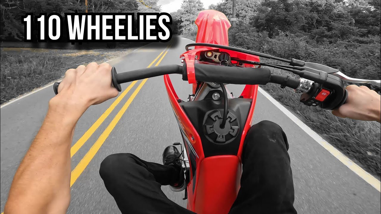 CRF110 wheelies - YouTube
