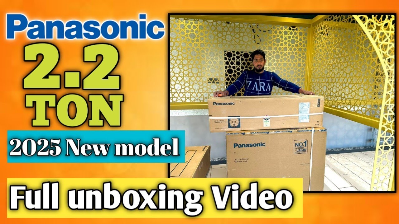 Panasonic 2.2 ton AC unboxing || split AC unboxing || - YouTube