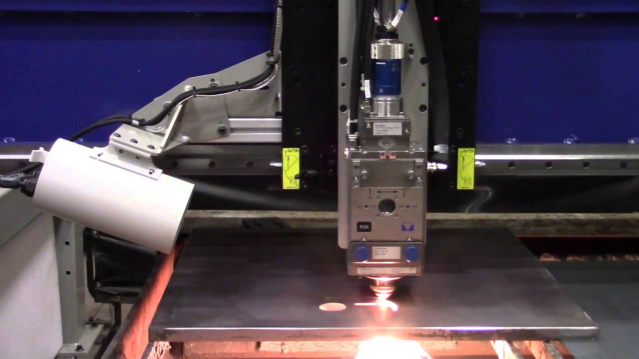 Fiber Laser Cutting .75" - YouTube