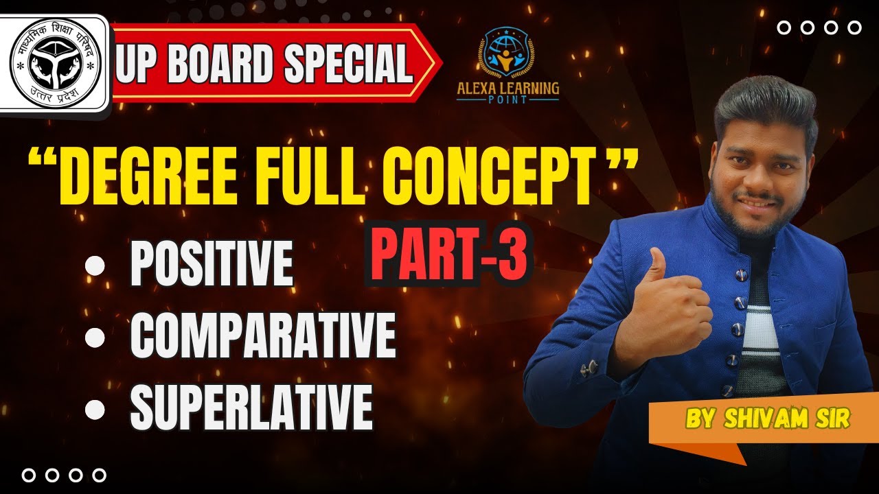 Degrees full concept in English Grammar Part-3 | Positive Comparative ...