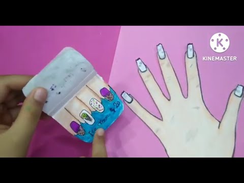 Handmade paper nail kit/DIY paper Nails /fun crafts make at home - YouTube