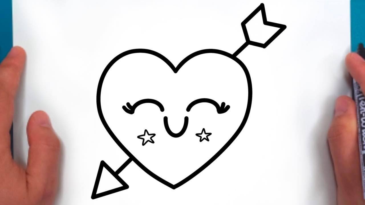 HOW TO DRAW HEART with ARROW for Valentines Day 💘 Cum se Deseneaza o ...