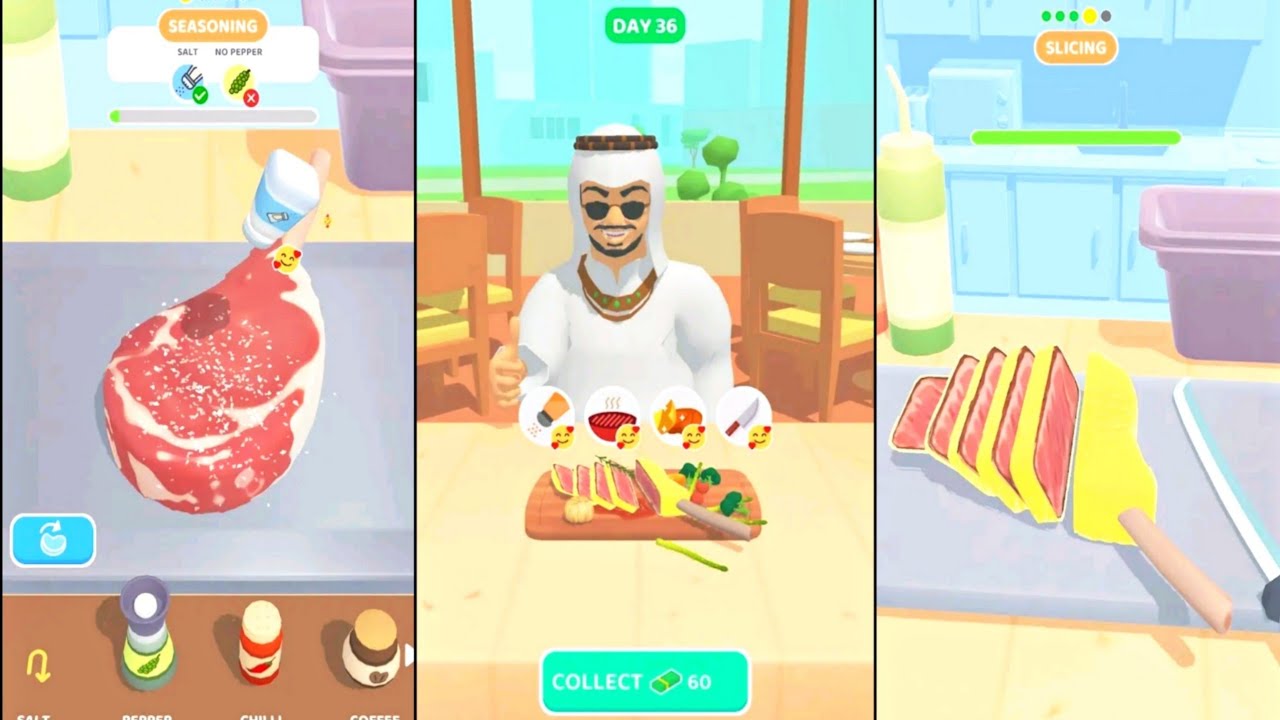 King of Steaks ASMR Cooking-Gameplay Prince AKG Gameplay - YouTube