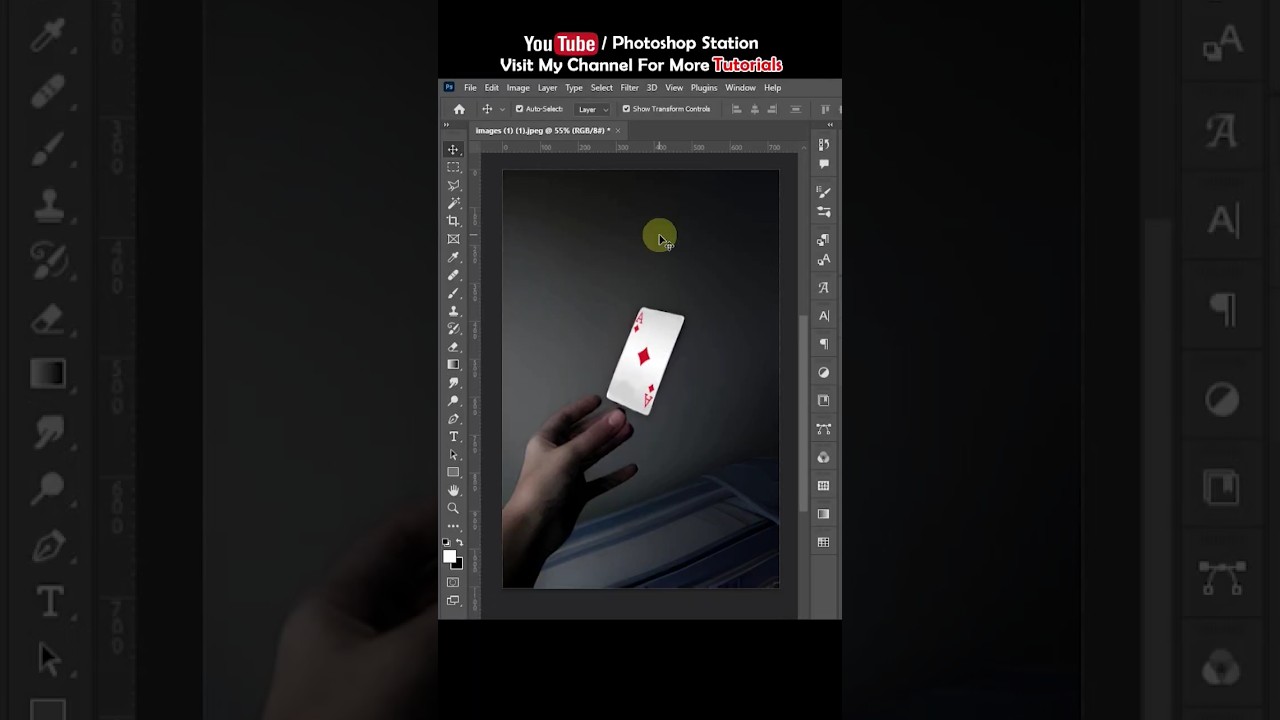 How to Make Card Tash Lighting in Photoshop Tutorial #shorts - YouTube