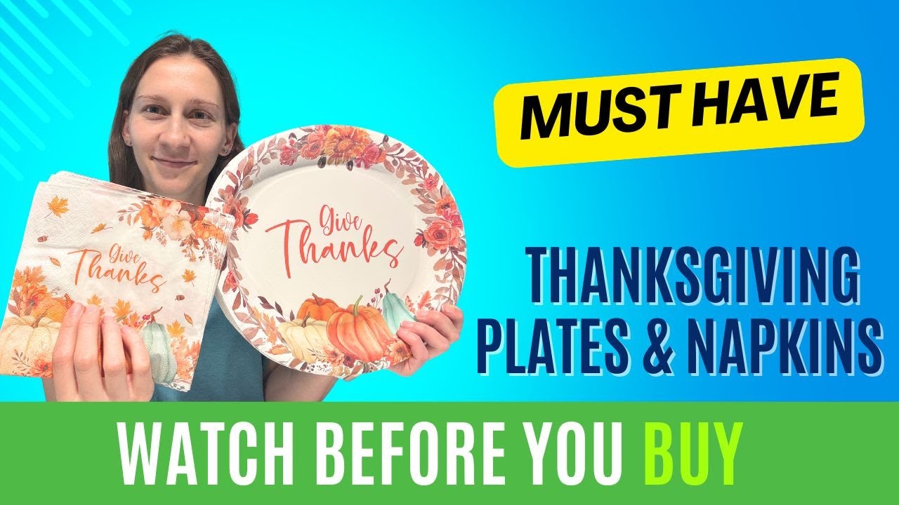 Thanksgiving Plates & Napkins - Review - YouTube
