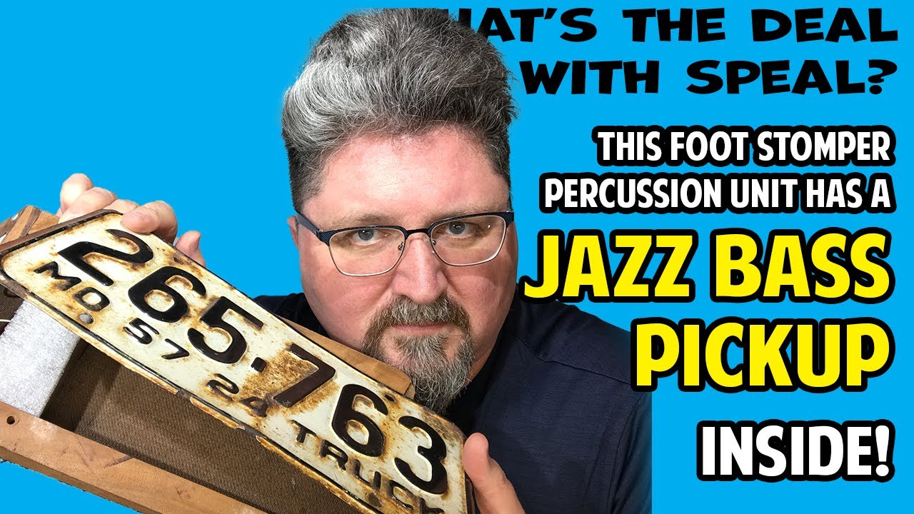 The Foot Stomper Made from a Guitar Pickup & License Plate - YouTube