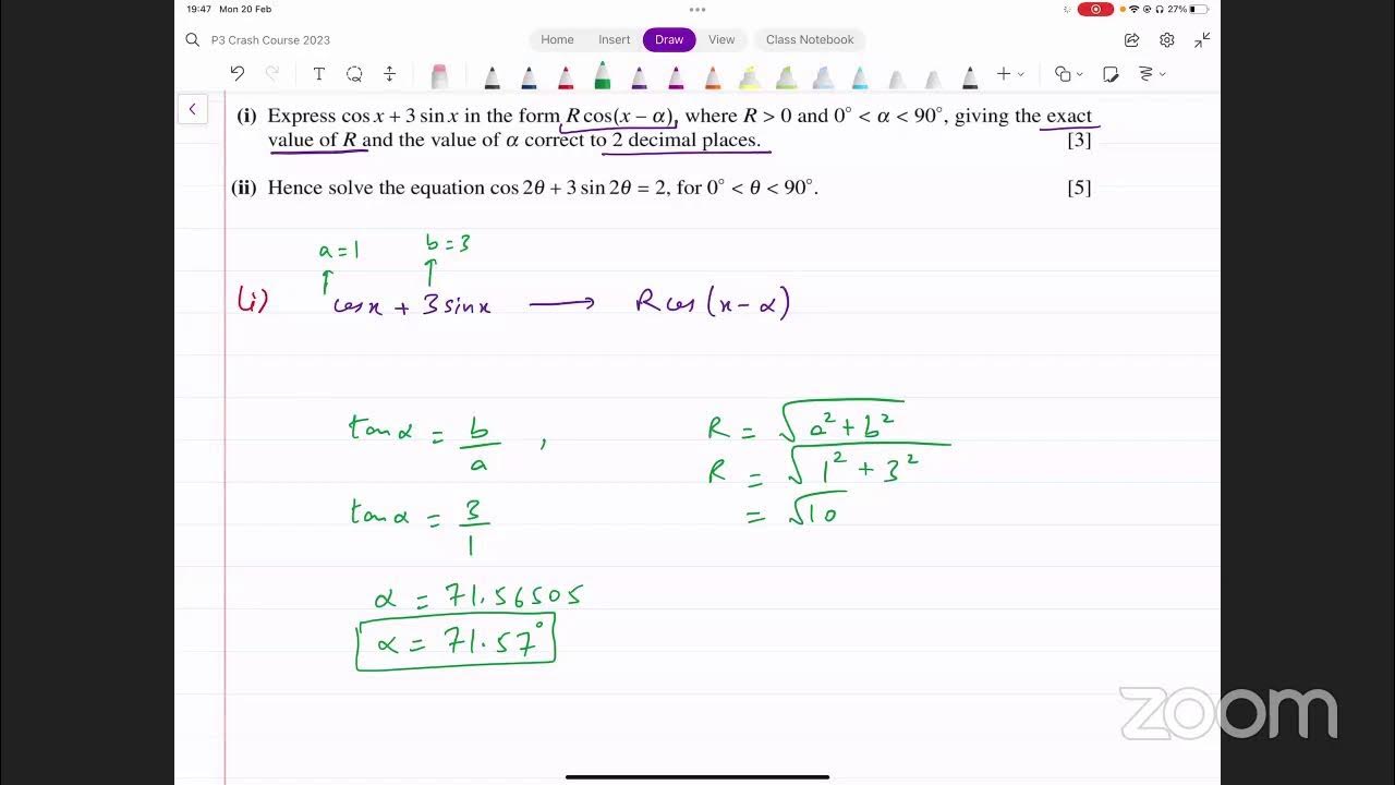 P3 Trigonometry Part 3 | Proving Identities and Rsin(θ±α) & Rcos(θ±α) forms | A-level Math 9709 ...